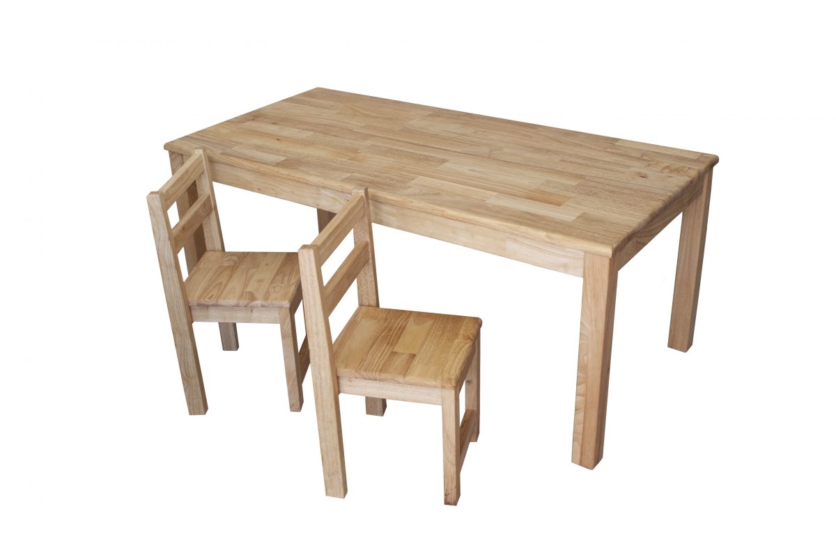 Solid Rectangular Table with 2 Standard Chairs - Qtoys - Learning ...