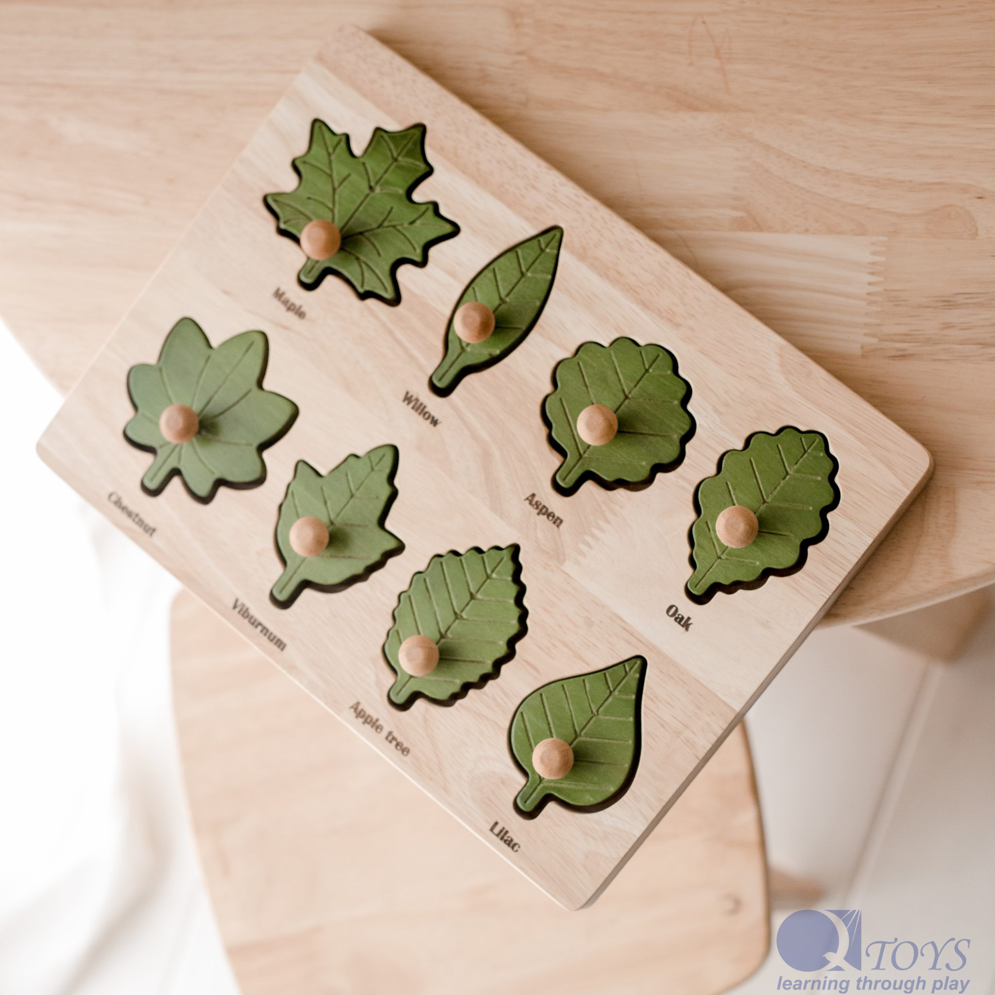 Montessori Leaf Puzzle - QToys - Learning through Play
