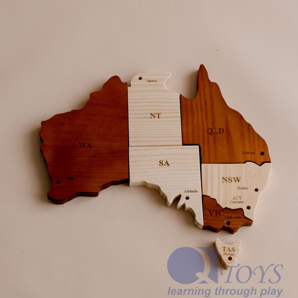 Australian Map Puzzle Play Set - QToys - Learning through Play