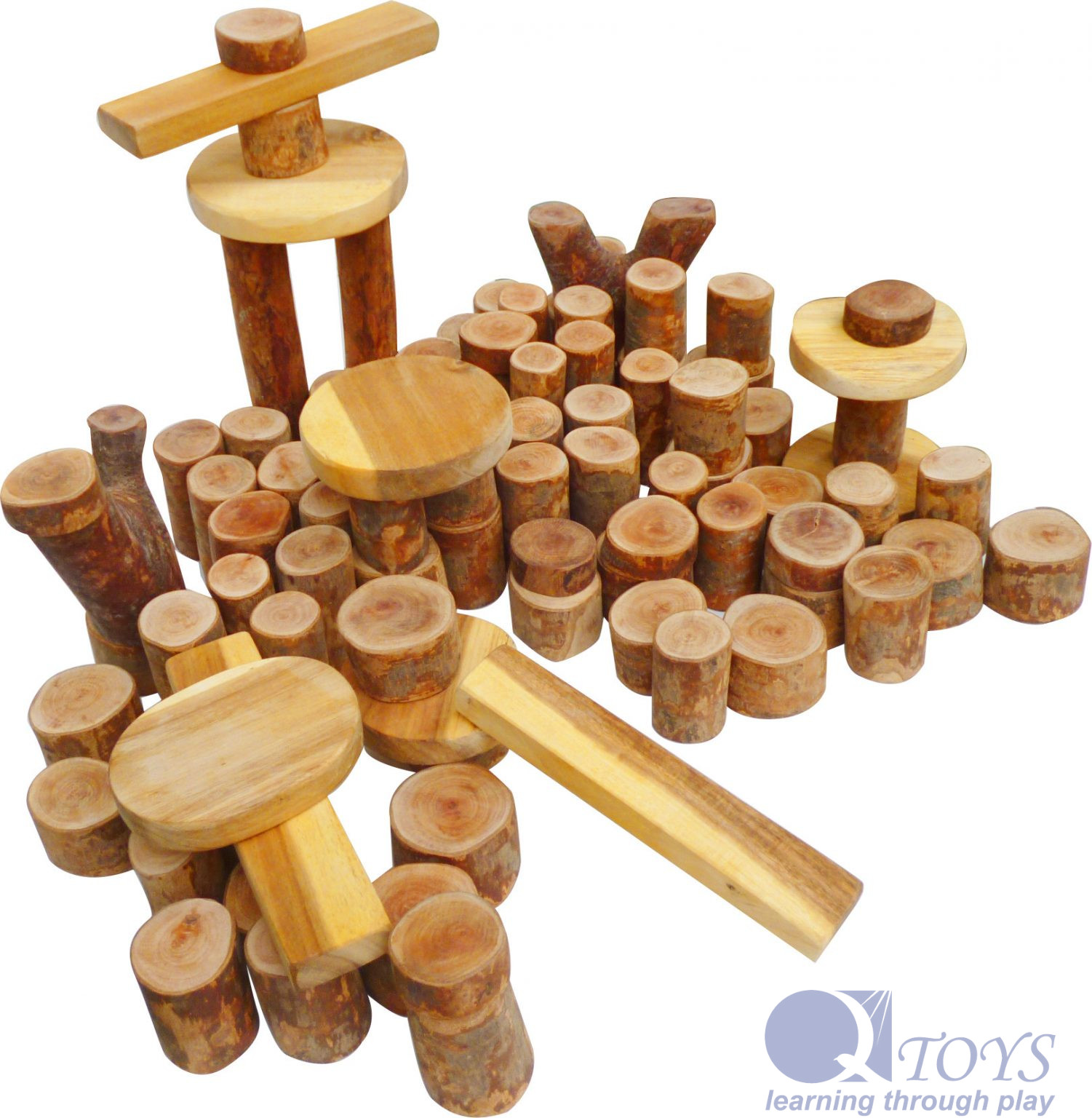 Tree Blocks 106 pcs - QToys - Learning through Play