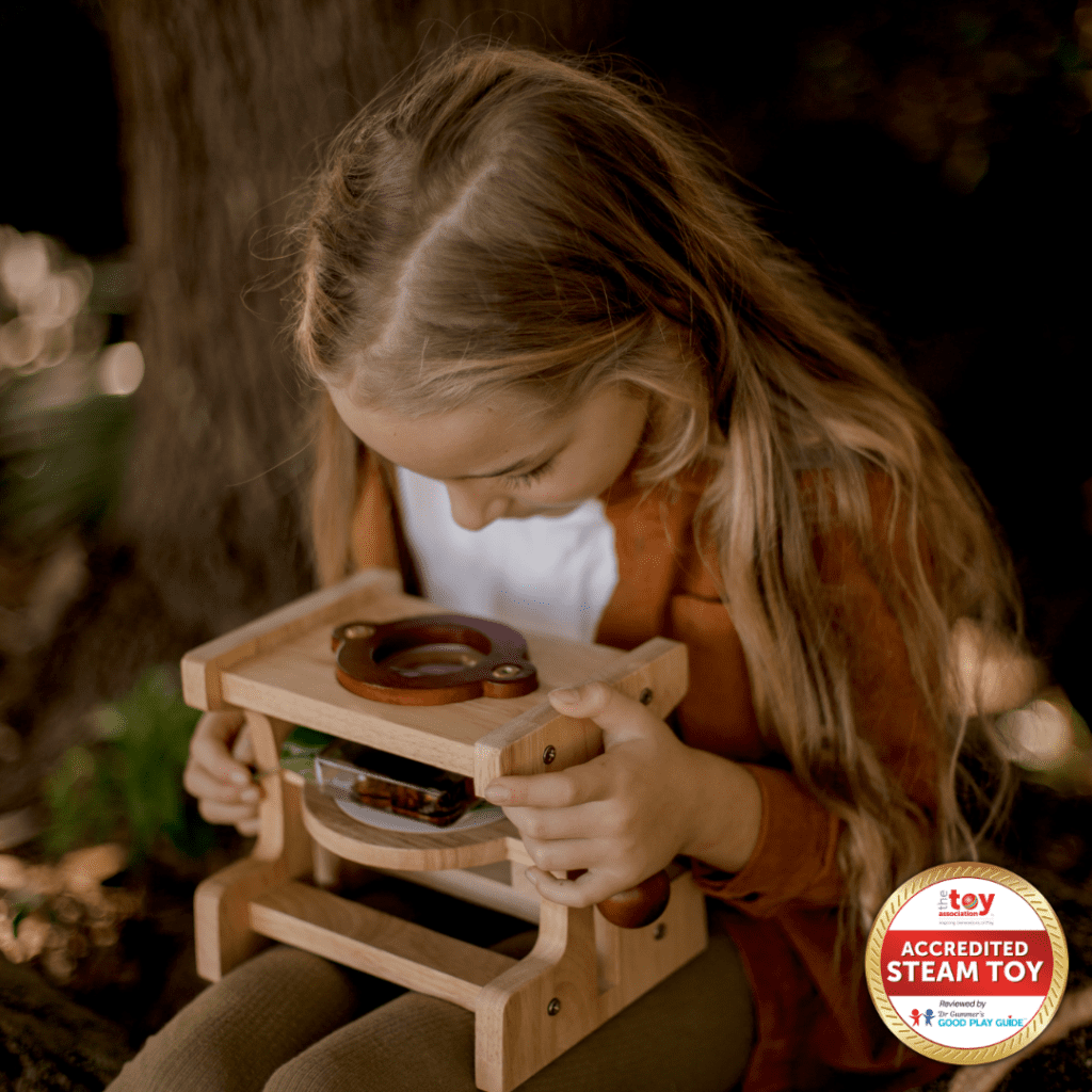 Qtoys Wooden Microscope Earns Prestigious STEAM Accreditation - QToys - Learning through Play
